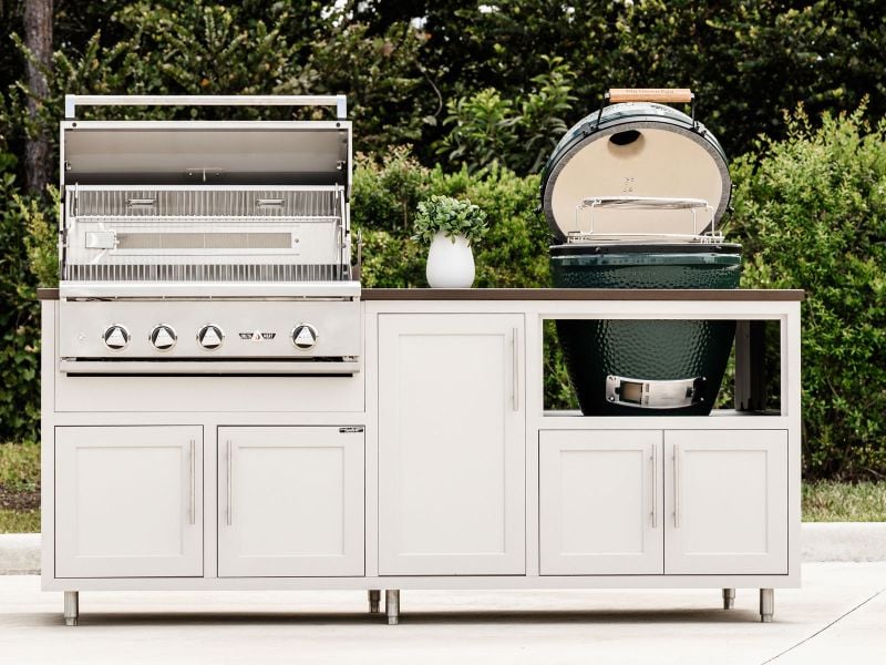 Challenger Designs 7-Ft Outdoor Kitchen Island with 32-Inch Delta Heat ...