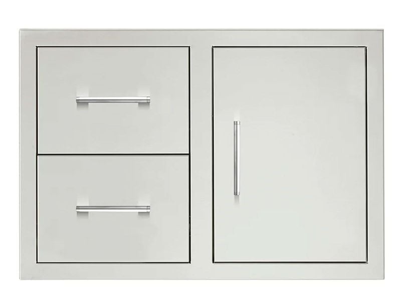 TrueFlame 33-Inch 2-Drawer & Access Door Combo Masonry Frame Return ...